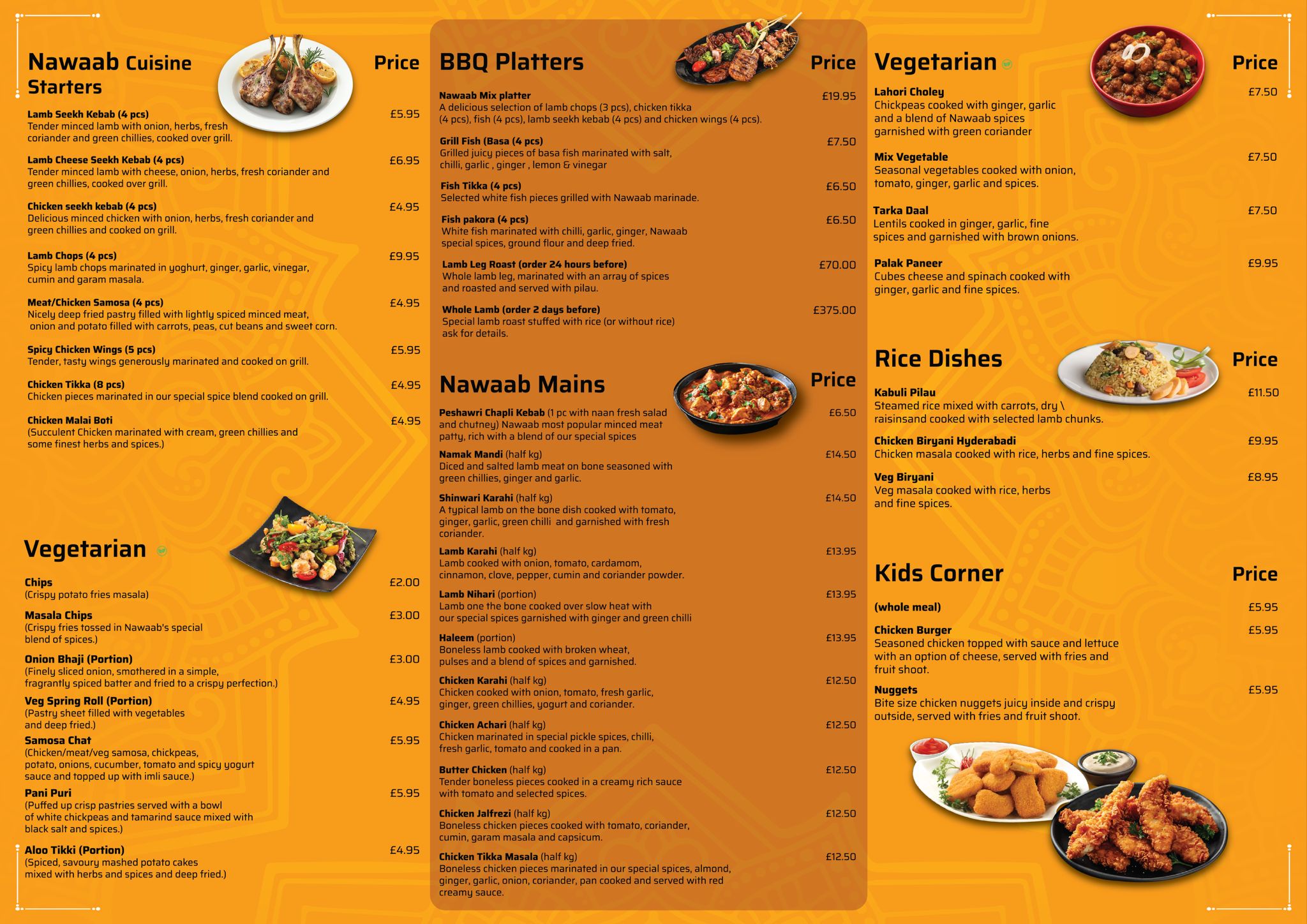 Menu – Nawaab Cuisine